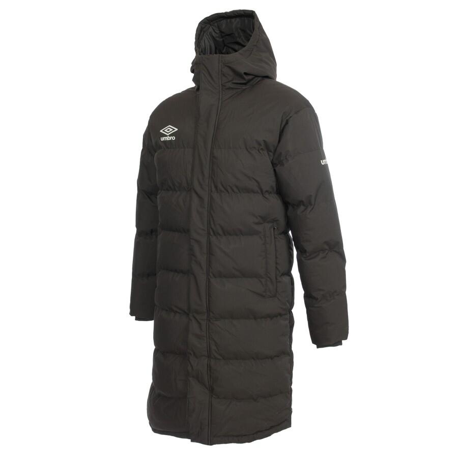 UMBRO Long Coach Jacket Sort M Funksjonell lang vattert klubbjakke ...