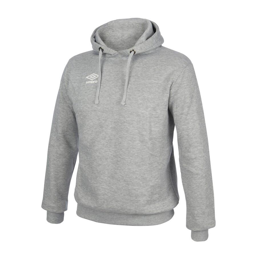 UMBRO Basic Hood jr Grå 152 Hettegenser med liten logo - Scan Trade AS – Klubbspesialisten