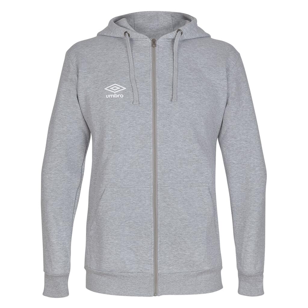 UMBRO Basic Hood Jacket Grå M Jakke med hette og liten logo - Scan Trade AS – Klubbspesialisten
